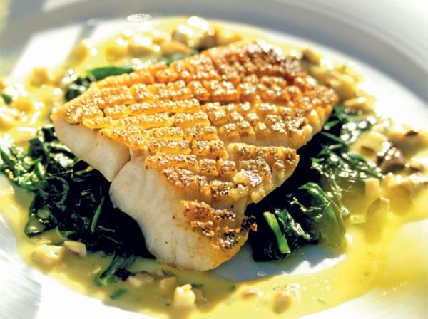 Filets de daurade aux épinards | Comptoir des Vignes